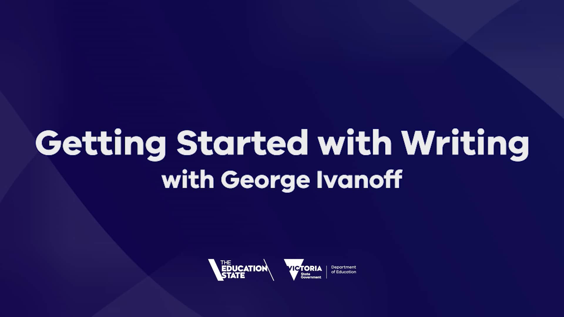 Getting Started with Writing with George Ivanoff on Vimeo