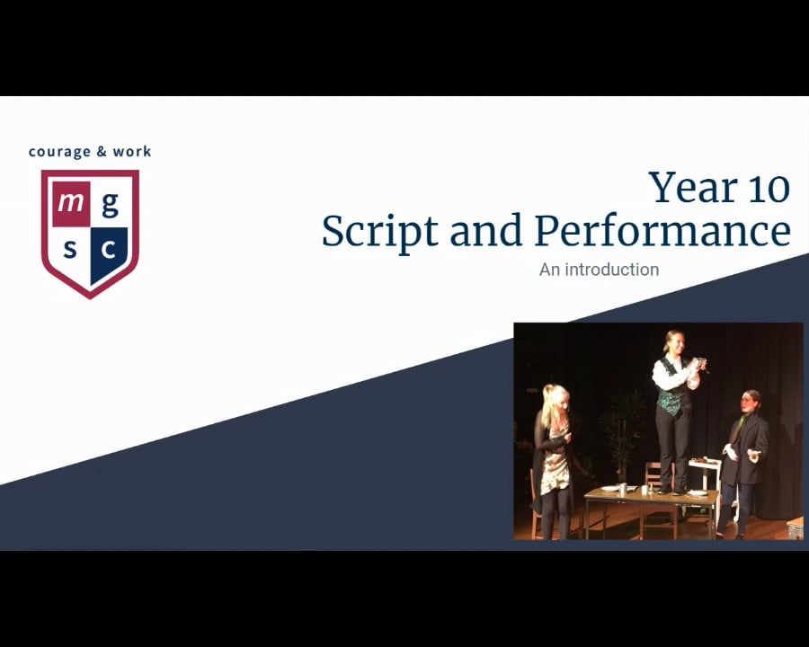MGSC Year 10 Script & Performance on Vimeo