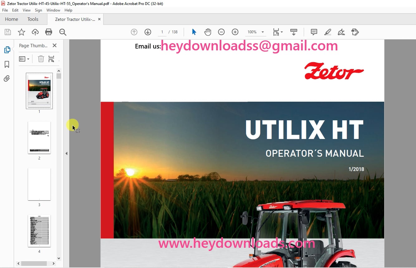 Zetor Tractor Utilix-HT-45-Utilix-HT-55 Operator's Manual on Vimeo