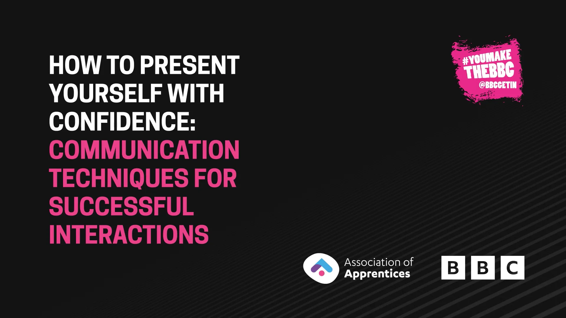 Masterclass 4: How to Present Yourself with Confidence