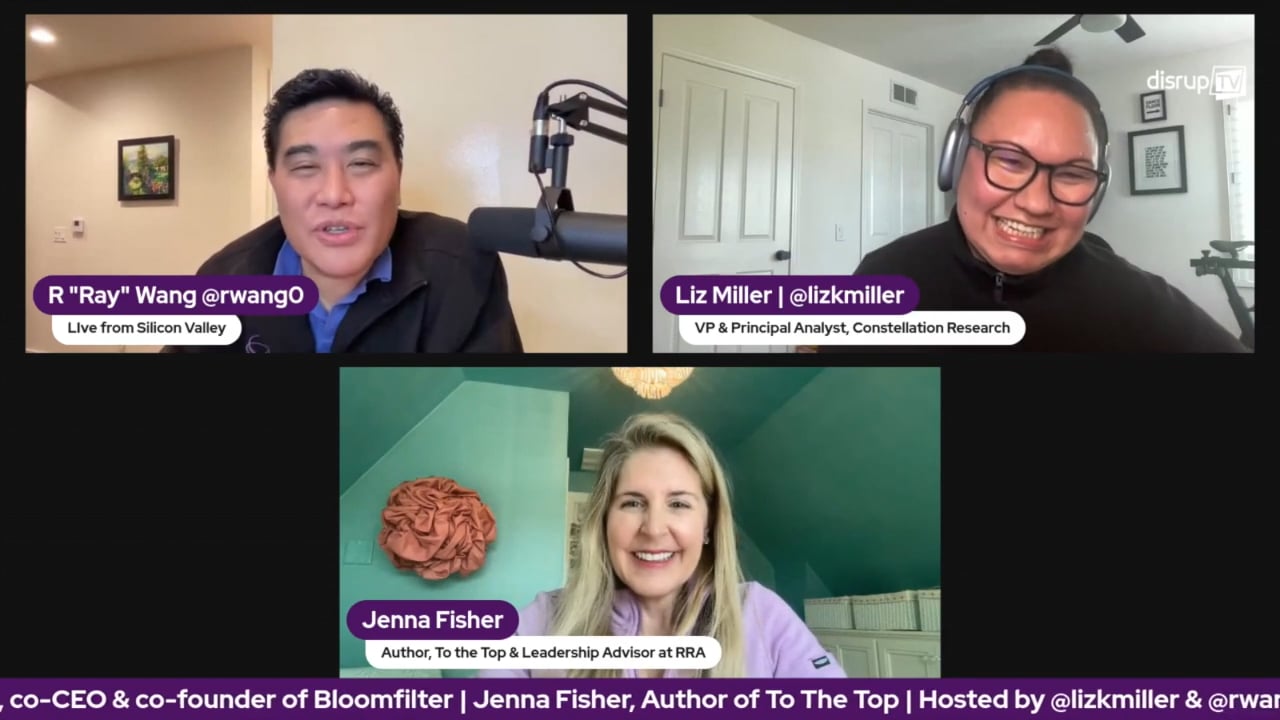 DisrupTV Episode 322 Featuring Jenna Fisher - Hosted by Vala Afshar & R "Ray" Wang on Vimeo