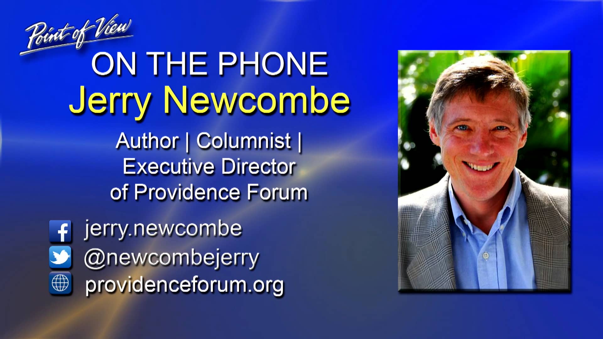 Point of View Livecast - Paul Gould, Jerry Newcombe on Vimeo