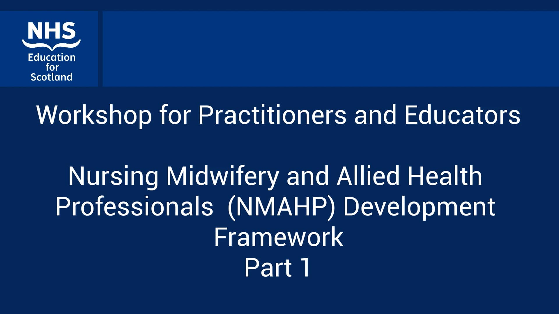 NMAHP Dev Framework on Vimeo