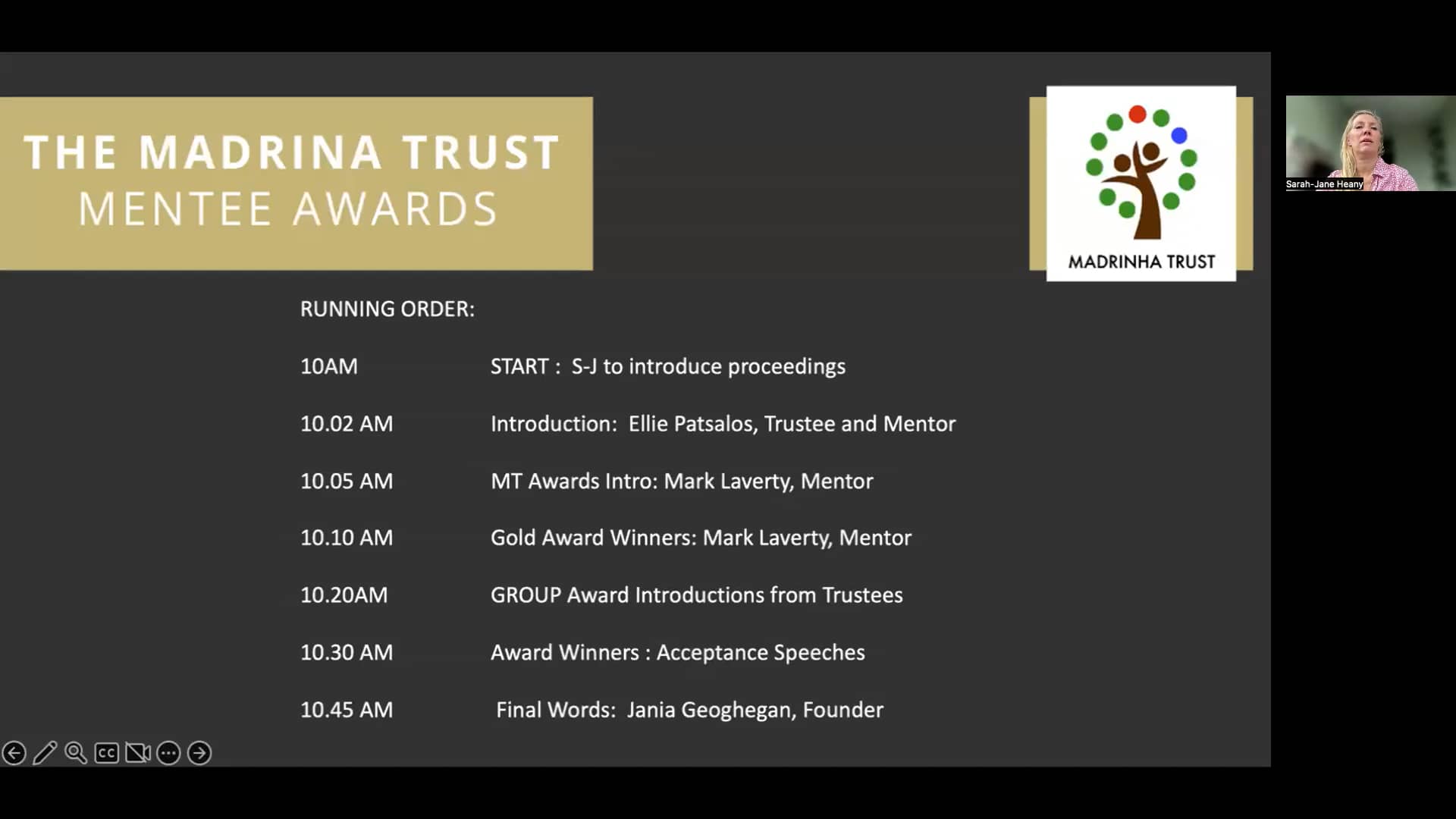 Madrinha Trust Awards Zoom Ceremony 2023 on Vimeo