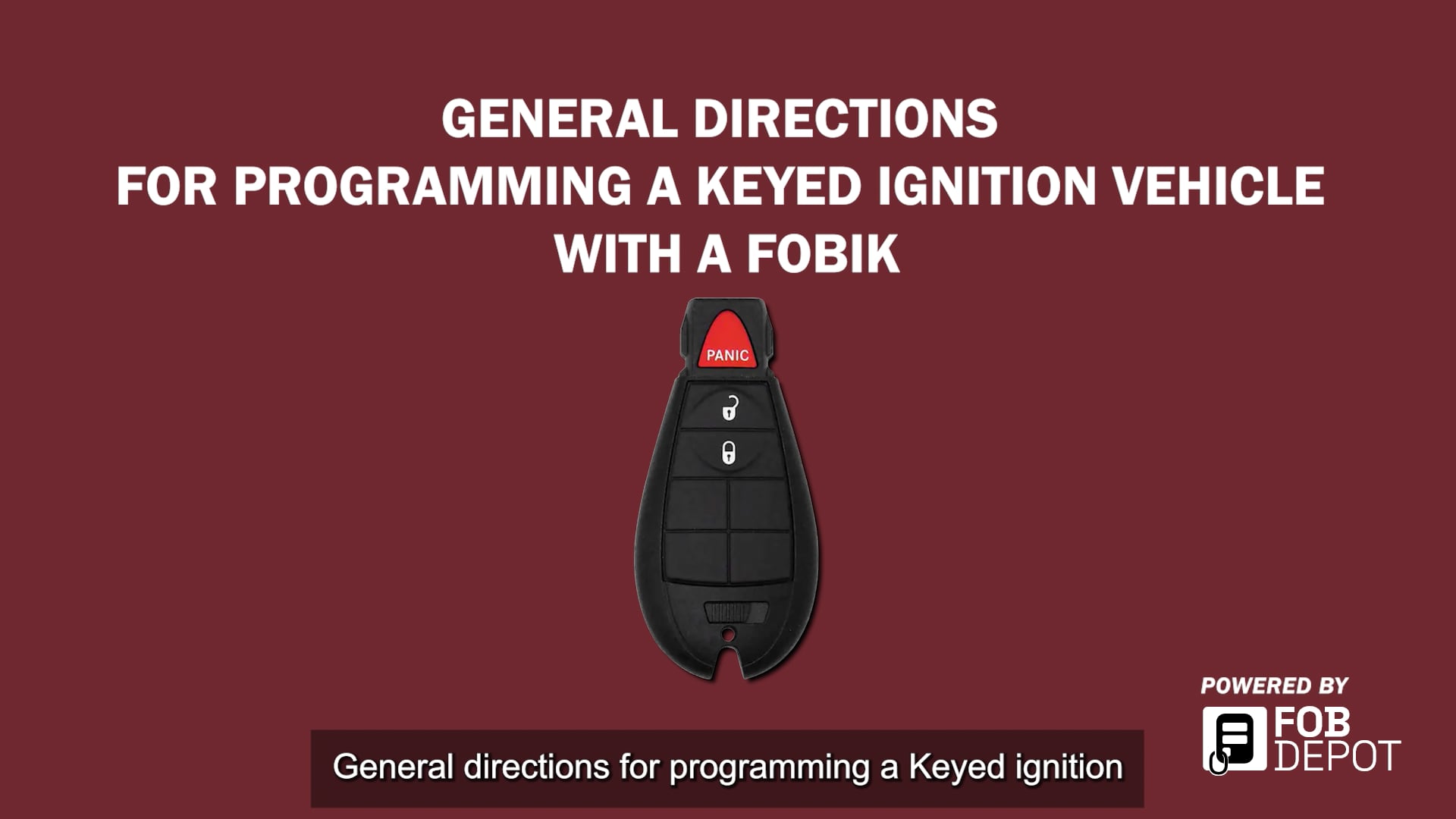 FOB DEPOT_MODULE 2 - 04 - Programming a Vehicle - Fobik - Keyed ...
