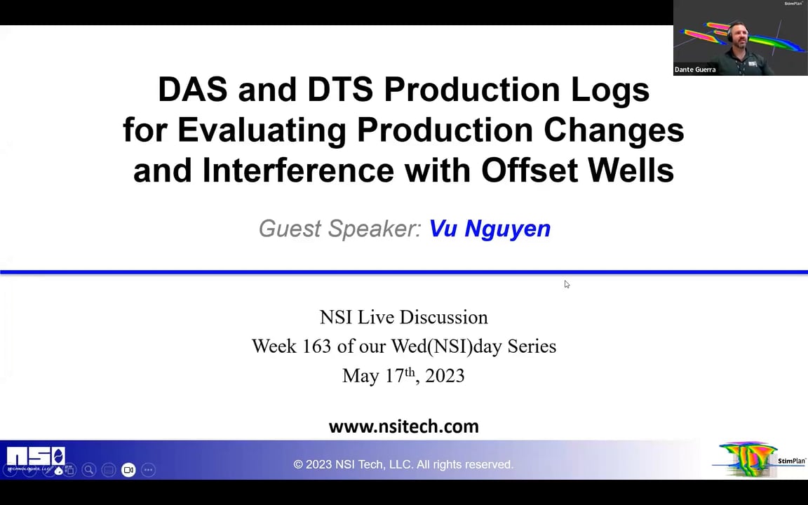 Wed(NSI)day - 5/17/23 - DAS and DTS Production Logs for Evaluating Production Changes and ...
