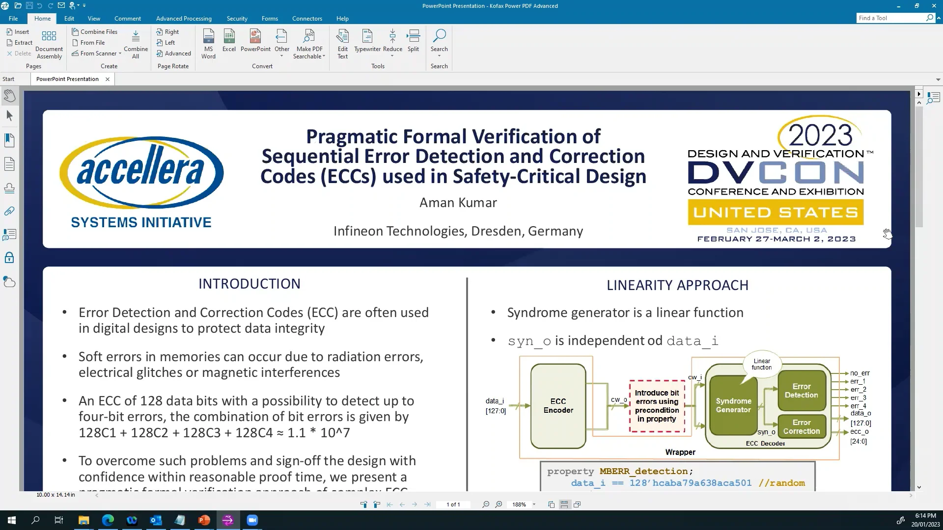 Pragmatic Formal Verification of Sequential Error Detection and Correction Codes (ECCs) used in ...