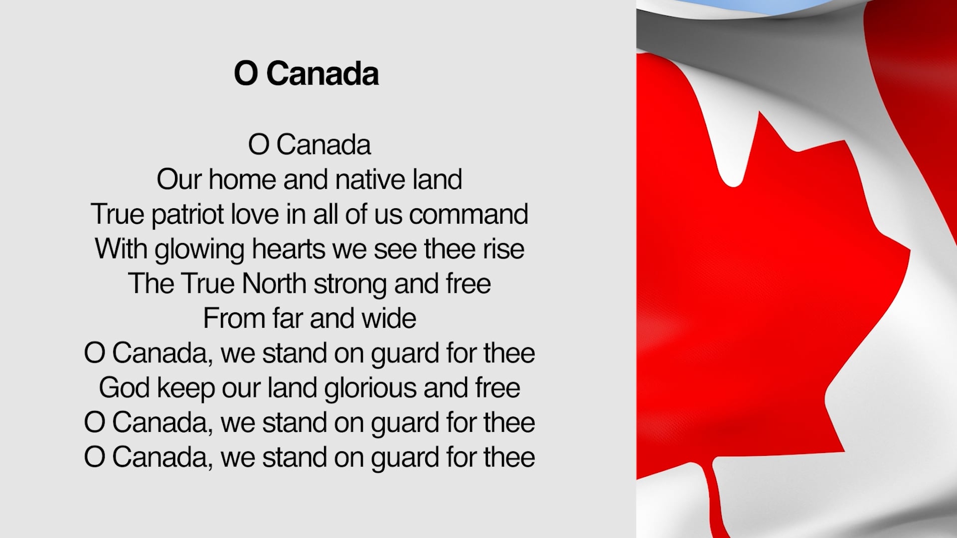 Oh Canada Instrumental on Vimeo