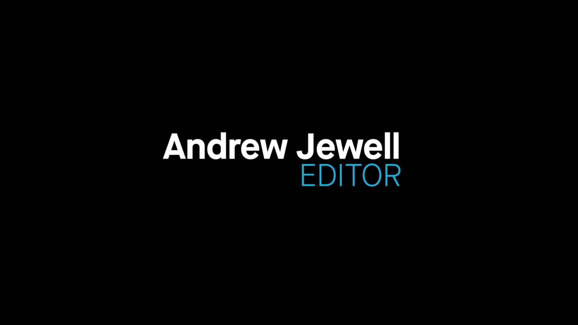 Andrew Jewell show reel on Vimeo