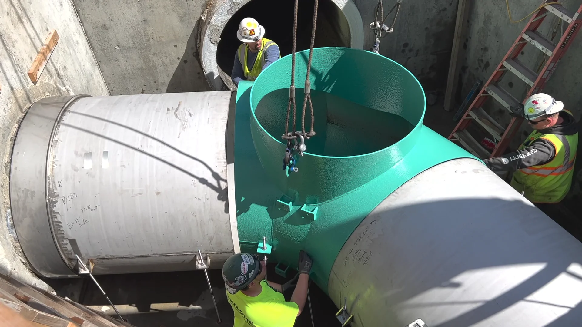 Sewer Pipe Installation a Success