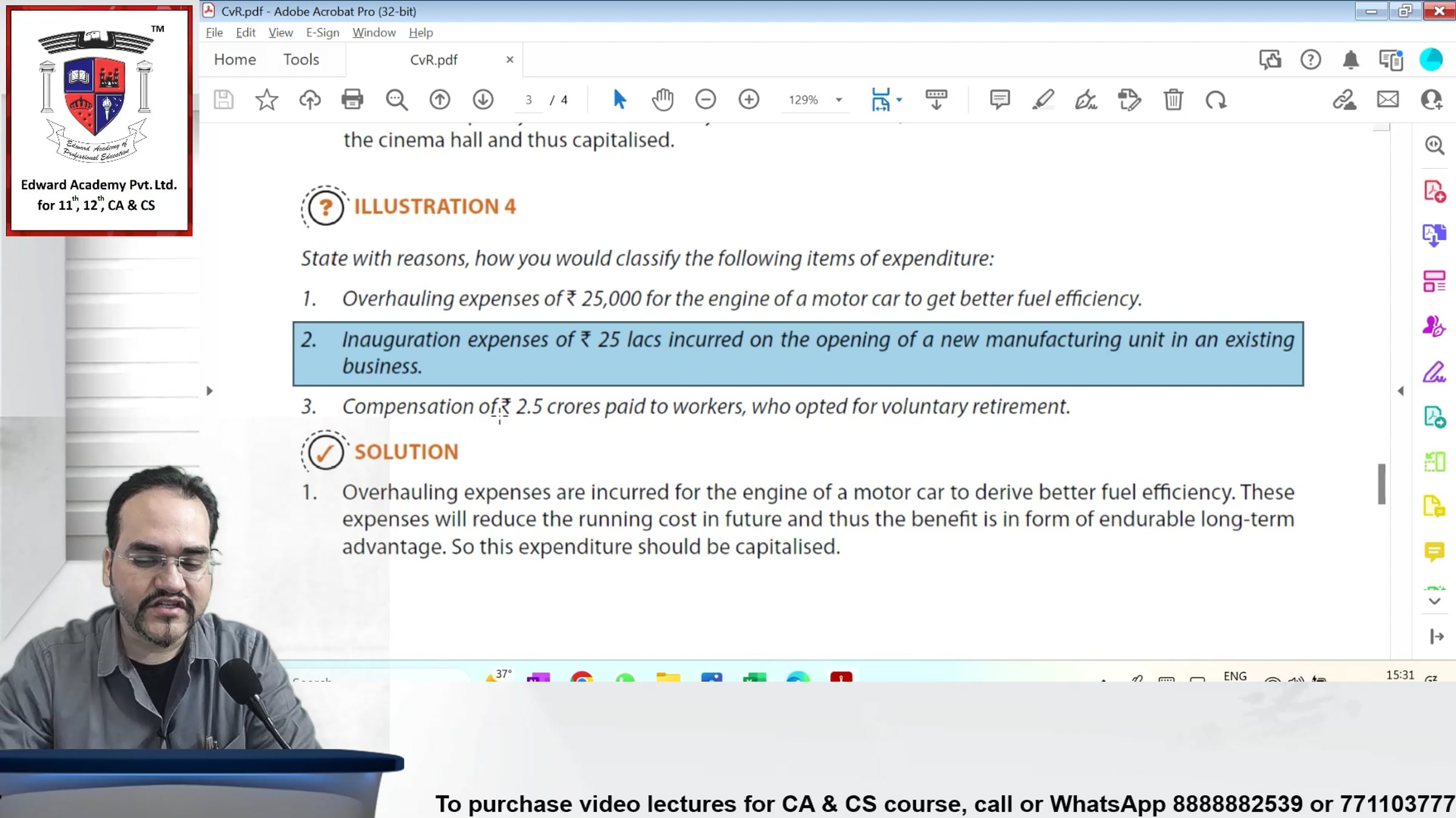 CAF Accounts Basics of Accounting S13 - CAPITAL V. REVENUE (5 to 10 Marks)