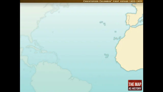 Christopher Columbus Map 1492