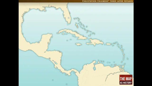 Christopher Columbus Third Voyage Map