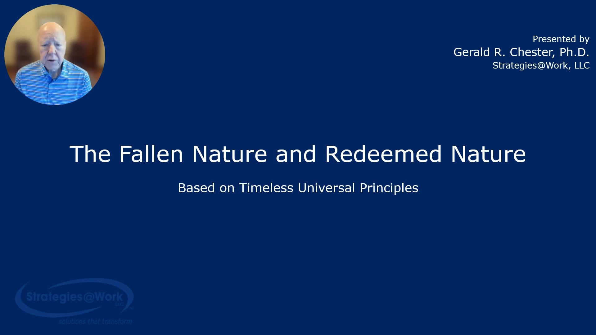 Business Tips - The Fallen Nature and Redeemed Nature of Mankind on Vimeo