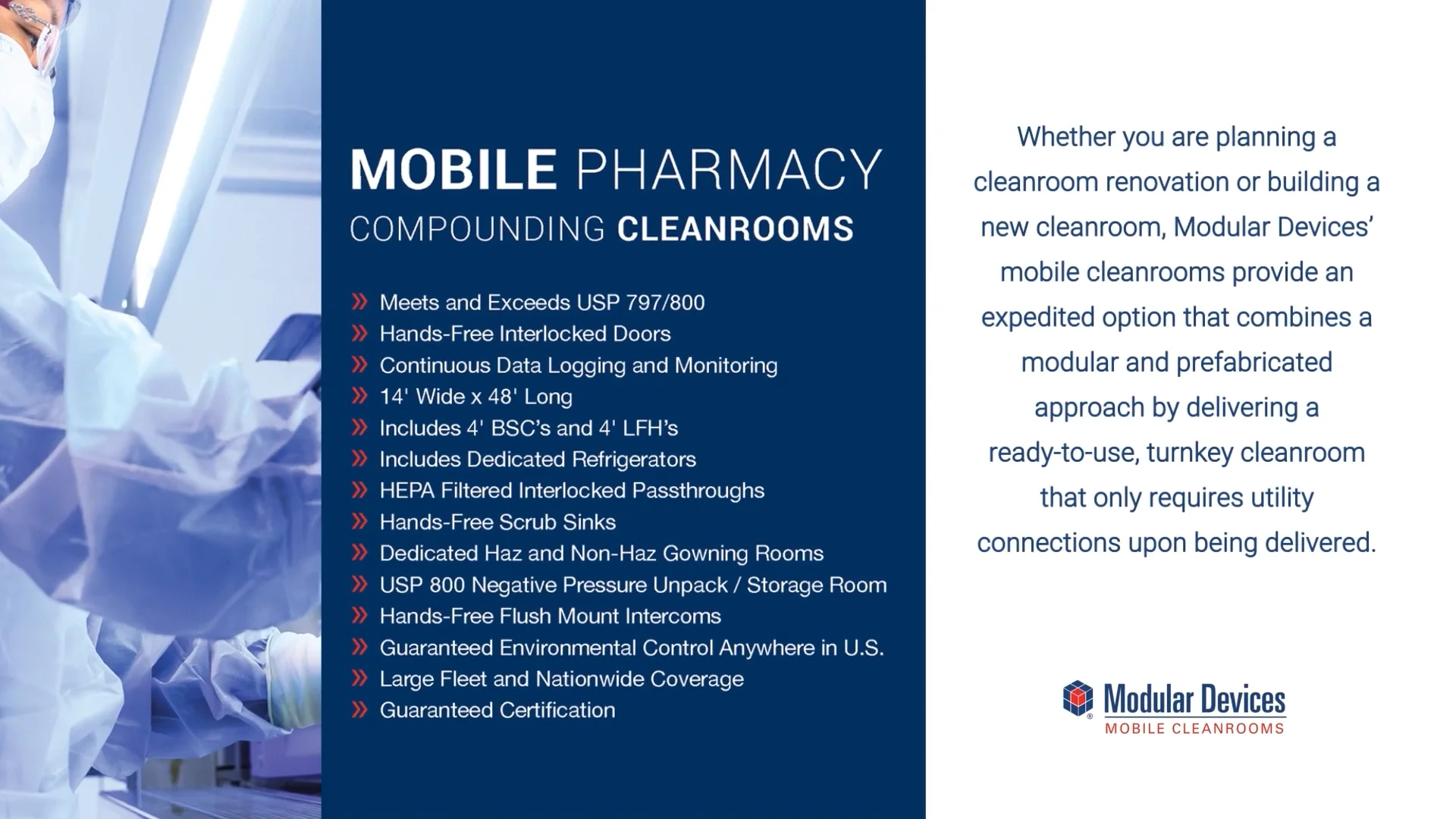 Cleanrooms - Modular Devices | Mobile Pharmacy Compounding Cleanrooms ...