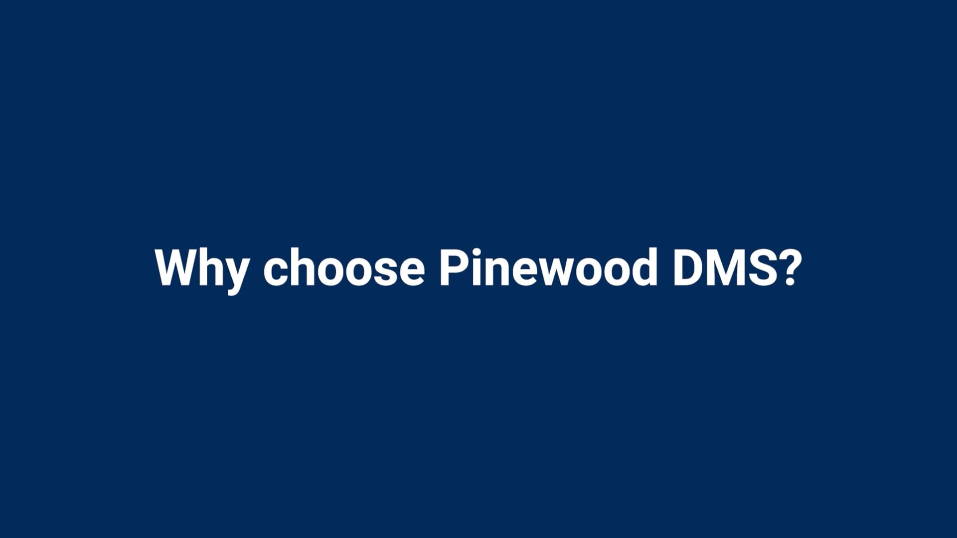 Pinewood DMS - Harwoods Group: Why choose Pinewood DMS? on Vimeo