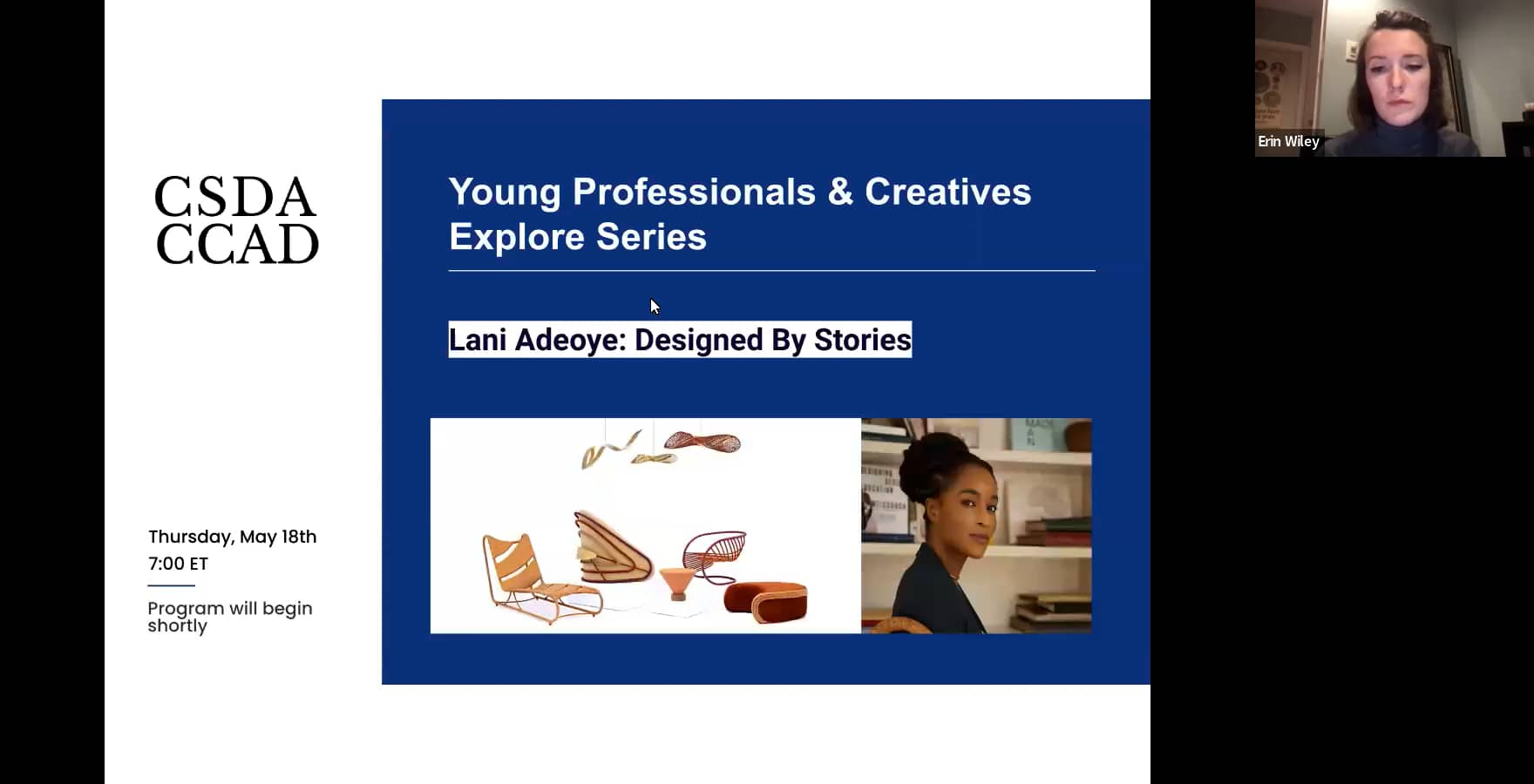 CSDA- YP&C Explore Series - Lani Adeoye: Designed by Stories - Thursday, May 18, 2023 on Vimeo