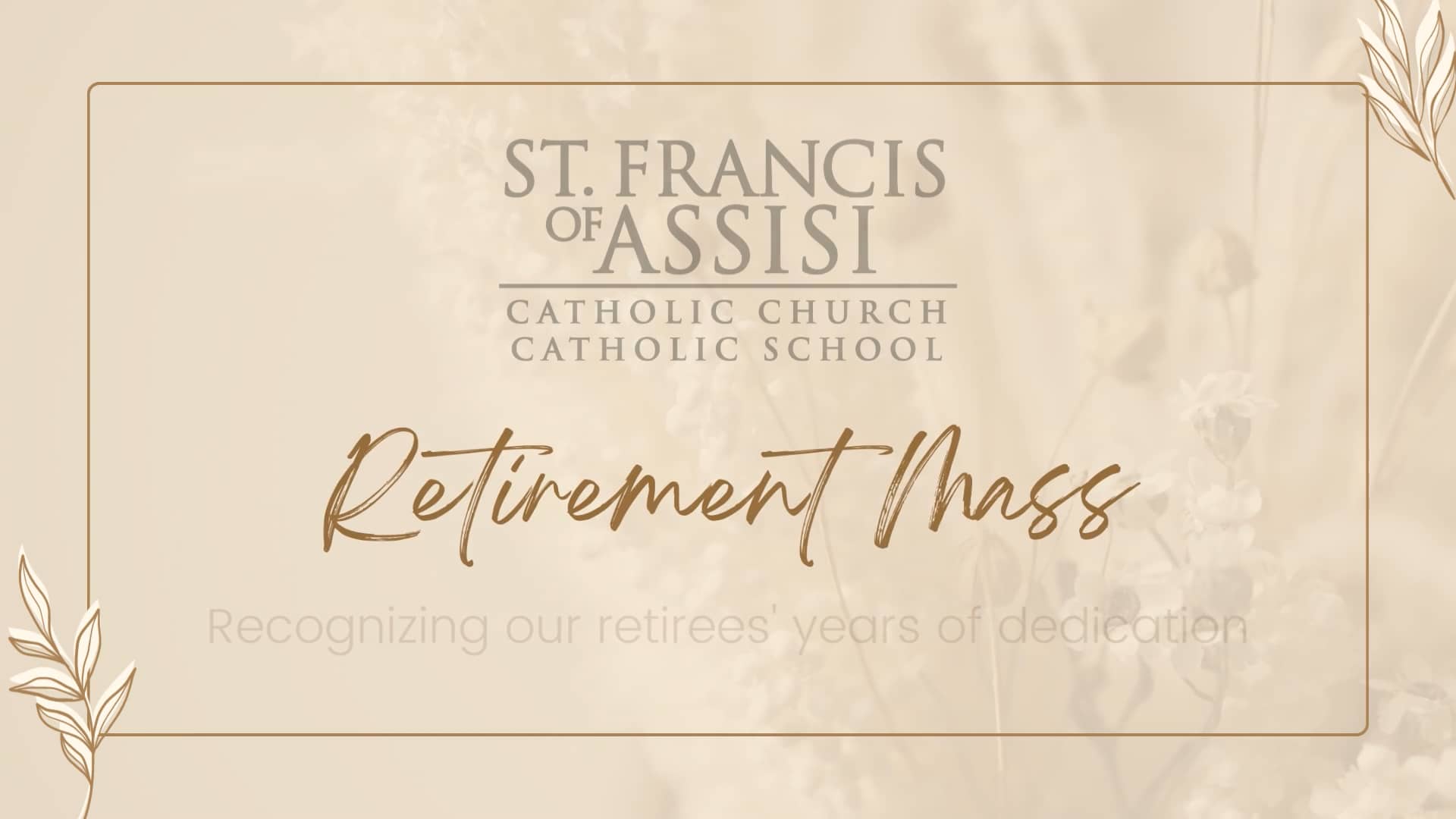 Retirement Mass on Vimeo