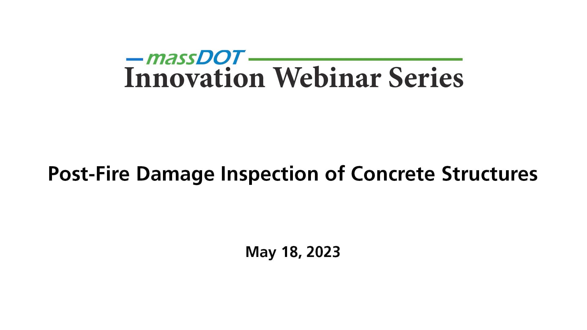 Innovation Series: Post-Fire Damage Inspection of Concrete Structures ...