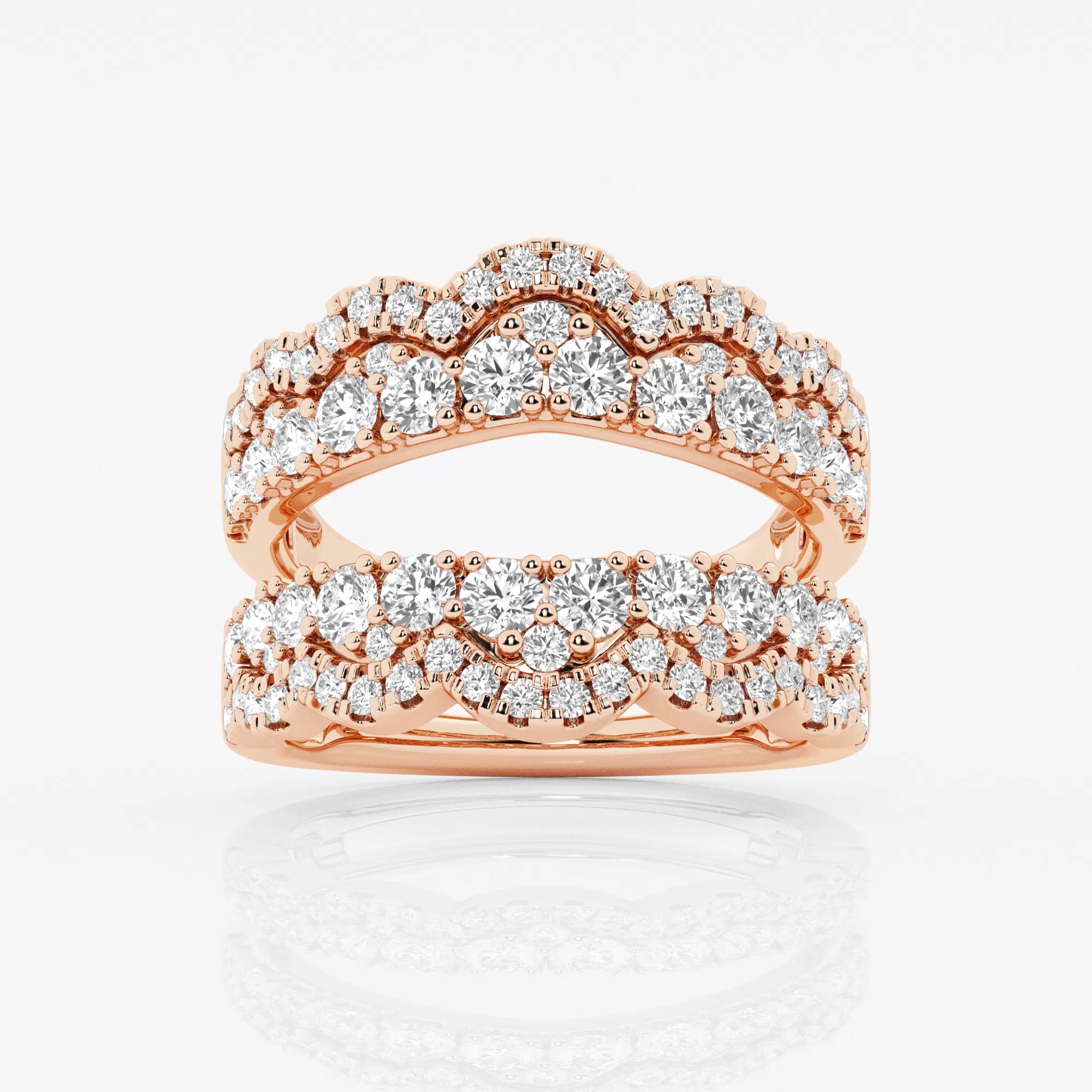 2 ctw Round Lab Grown Diamond Contour Ring Enhancer - Grownbrilliance