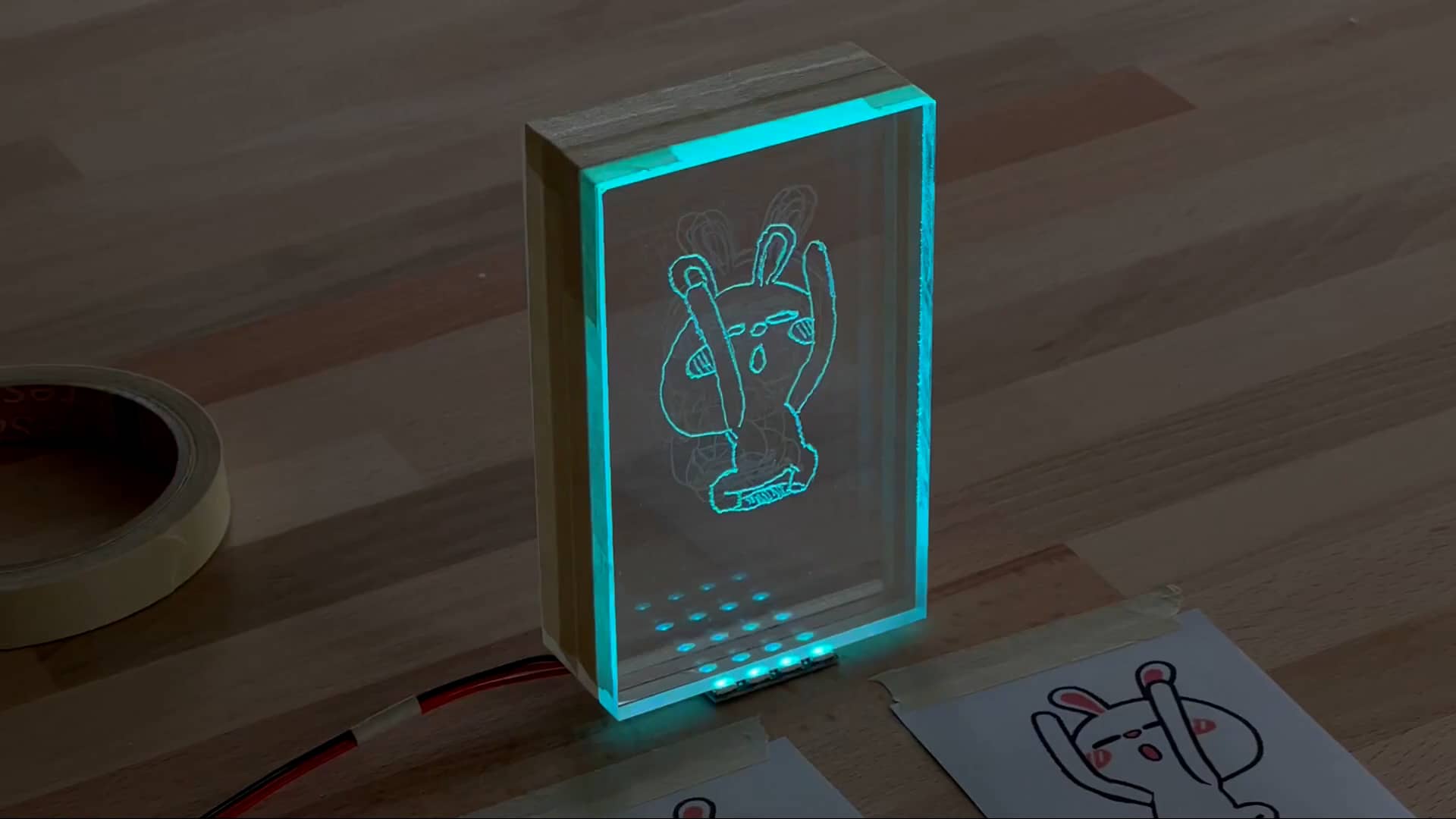 Neopixel GIF in Plexiglas mit PGLU on Vimeo