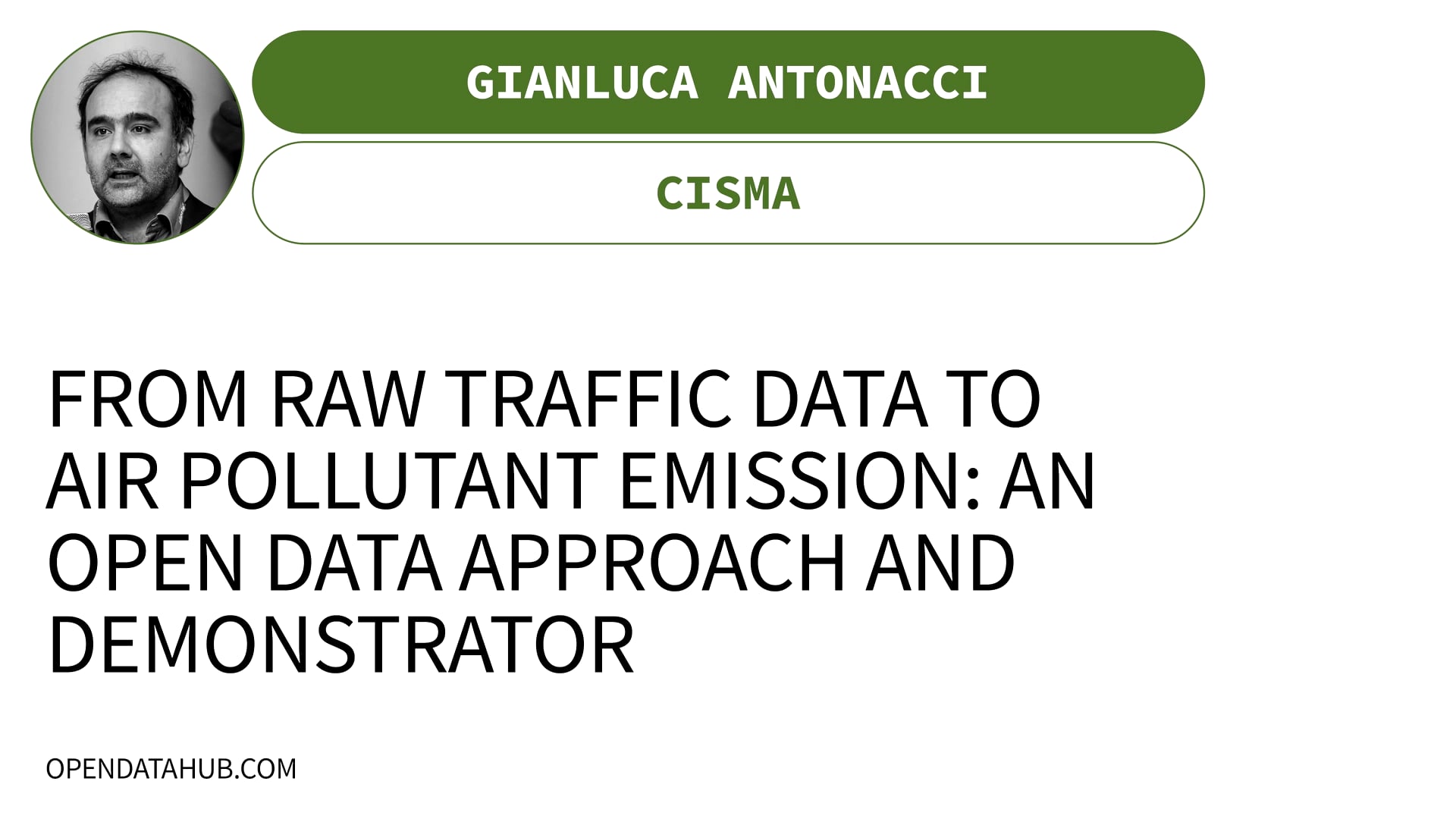 Open Data Hub Day 2023 - Gianluca Antonacci - From raw traffic data to ...