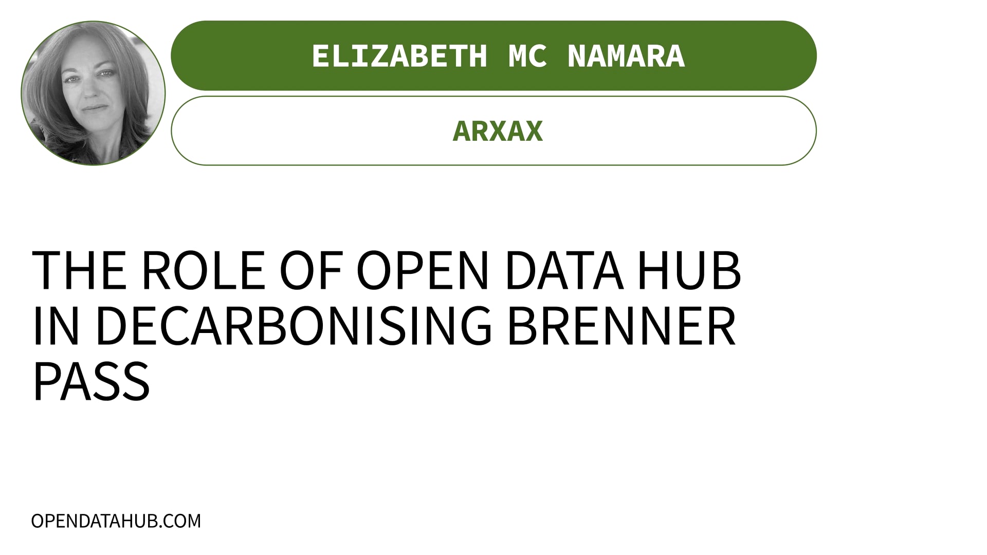 Open Data Hub Day 2023 - Elizabeth Mc Namara - The role of Open Data Hub in decarbonising ...