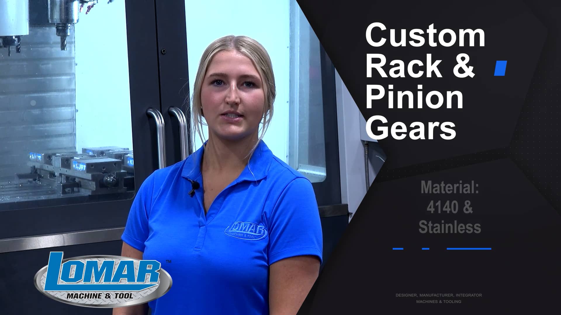 Lomar Machine & Tool Company Custom Rack & Gear Components on Vimeo
