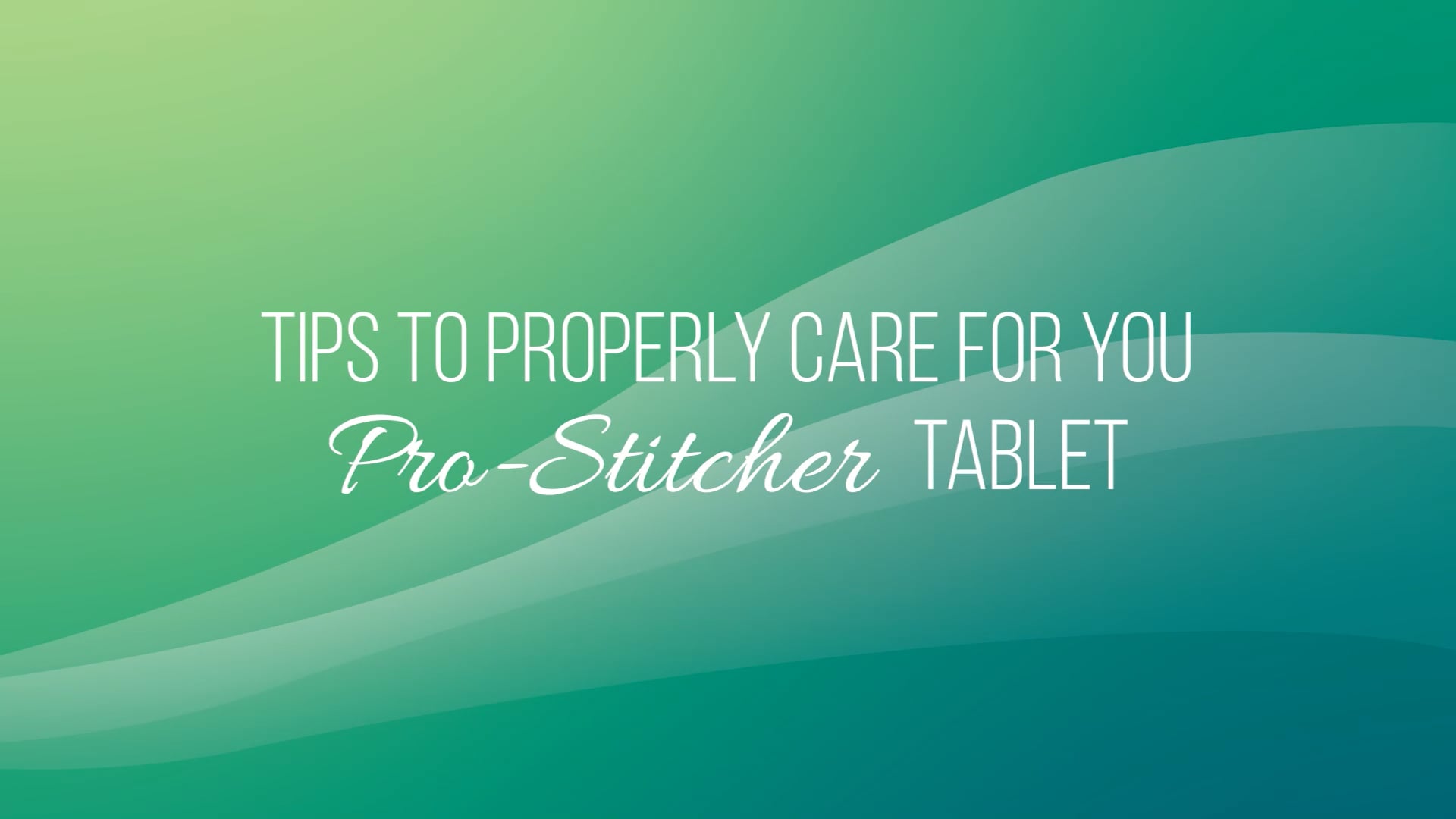 Proper Care and Feeding of Your Tablet on Vimeo