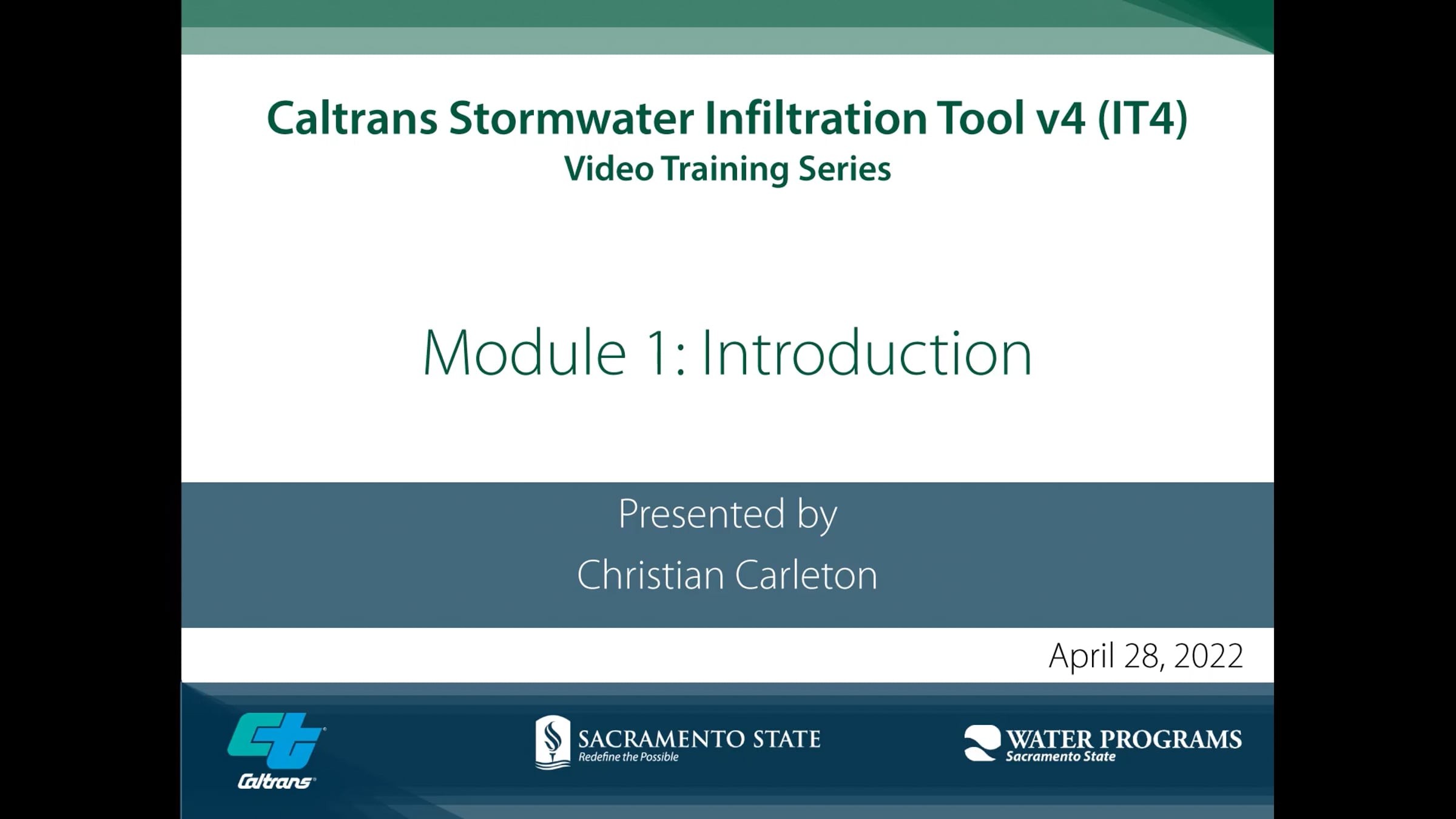 CTSW IT4 Video Training Series—Module 1: Introduction