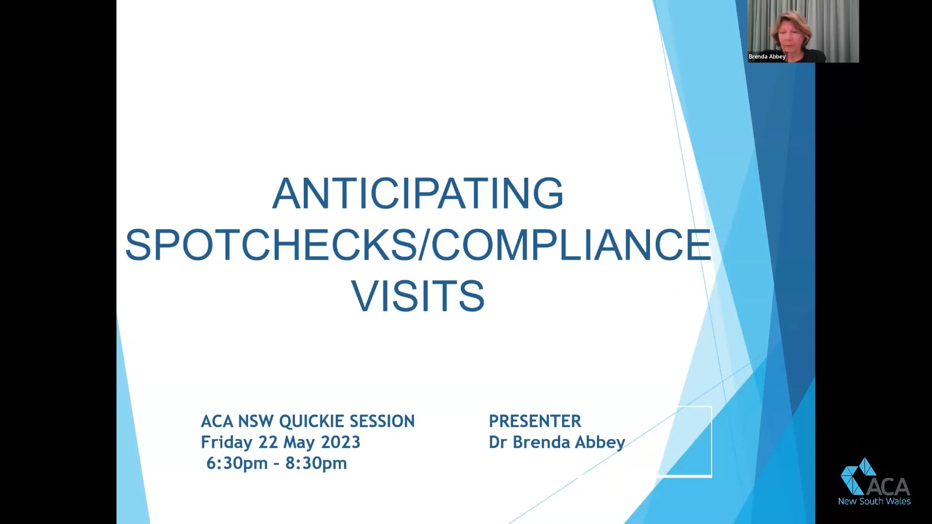 Watch Quickies - Anticipating Spotchecks/Compliance Visits (22 May 2023 ...