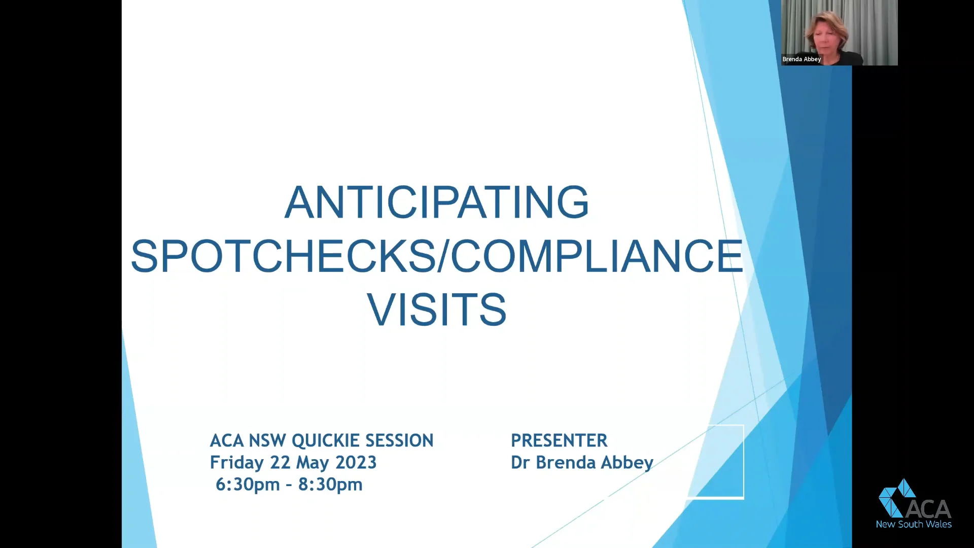Watch Quickies - Anticipating Spotchecks/Compliance Visits (22 May 2023) Online | Vimeo On ...