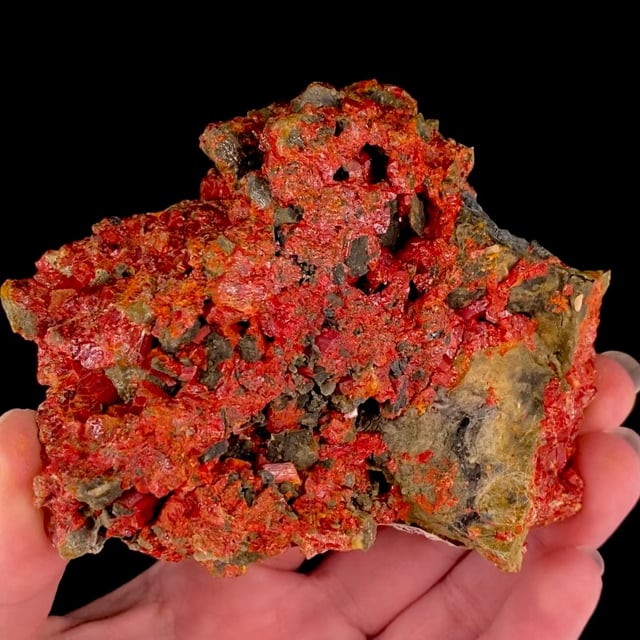 Getchellite (rare) with Realgar | Getchell Mine, Adam Peak, Potosi Dist ...