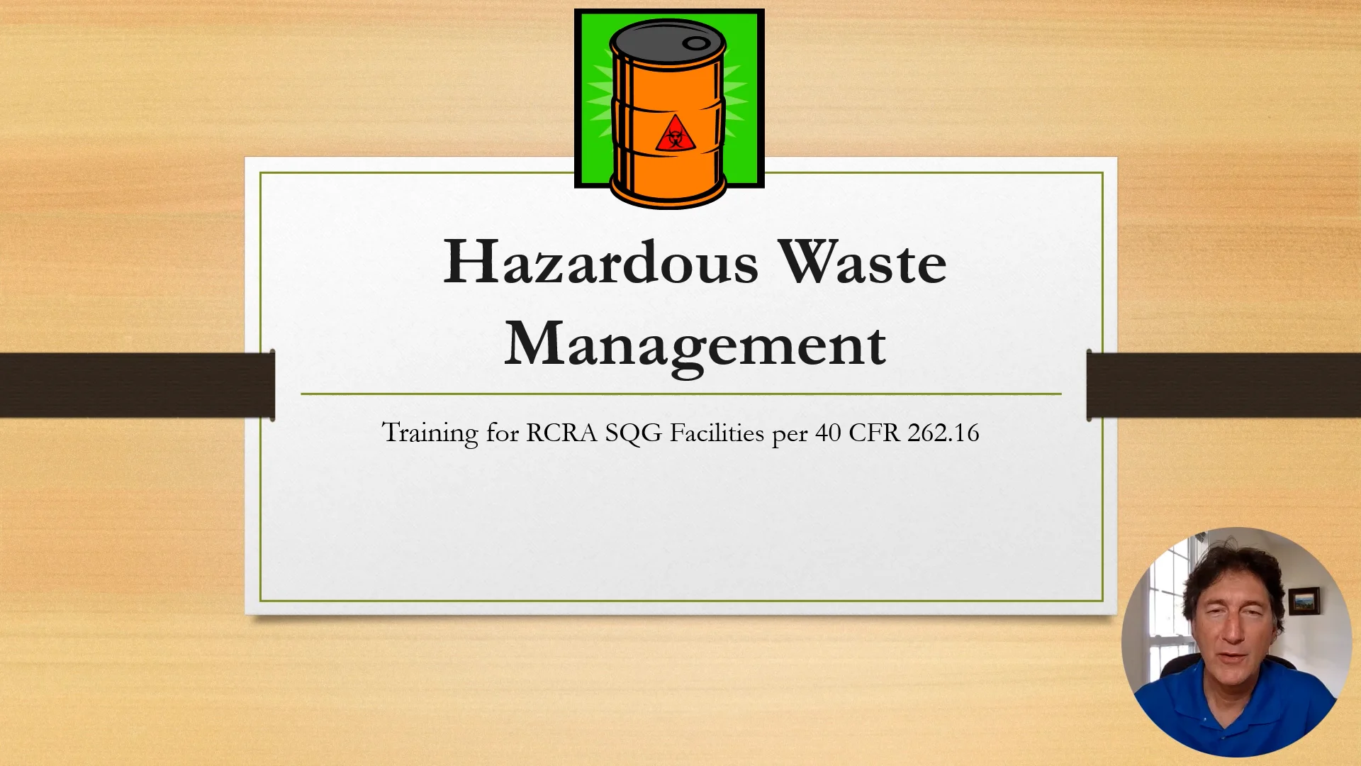 First Student Training - Hazardous Waste SQG (v1 2023) on Vimeo