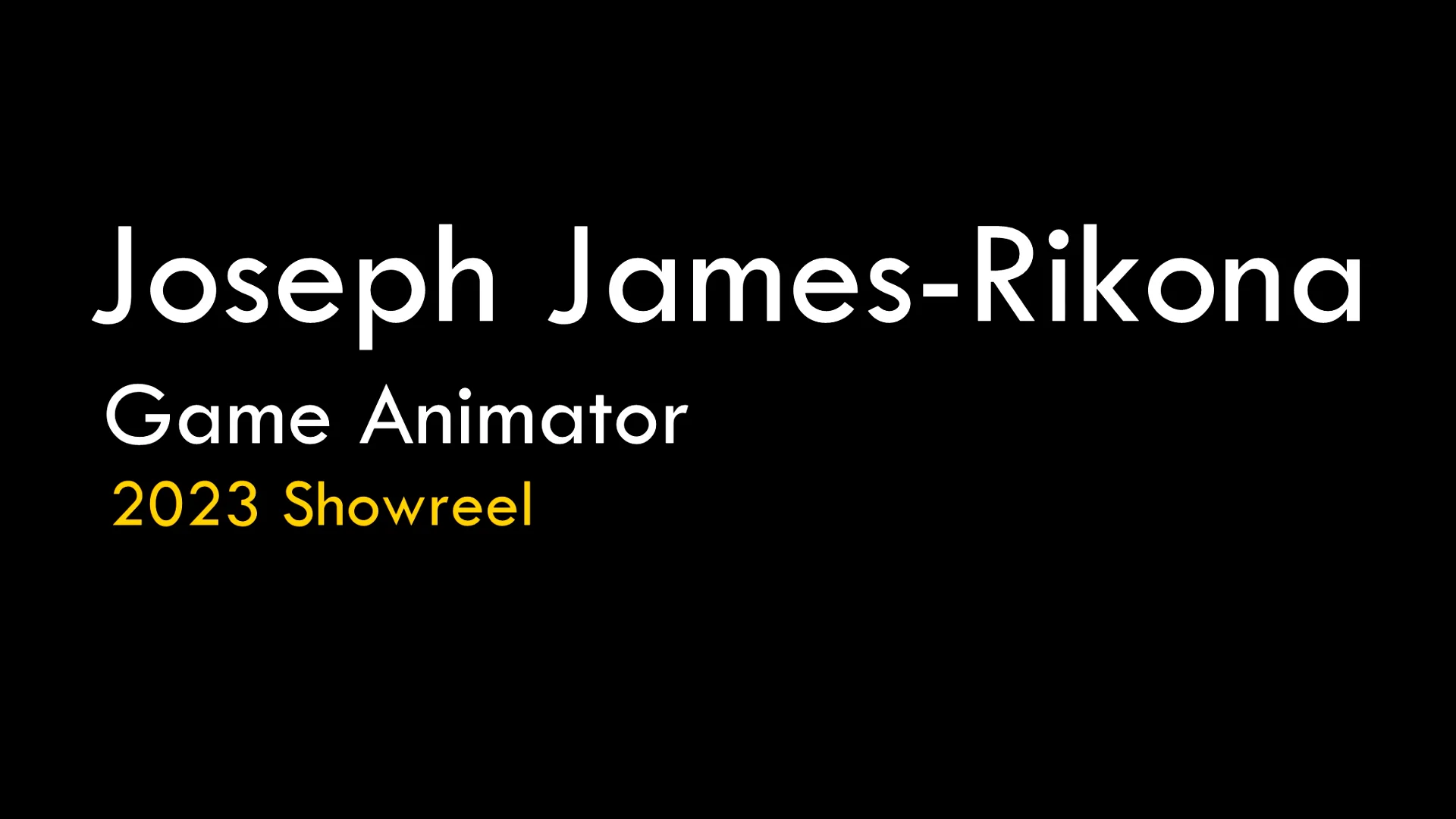 Joseph James Rikona 2023 Animation Showreel on Vimeo