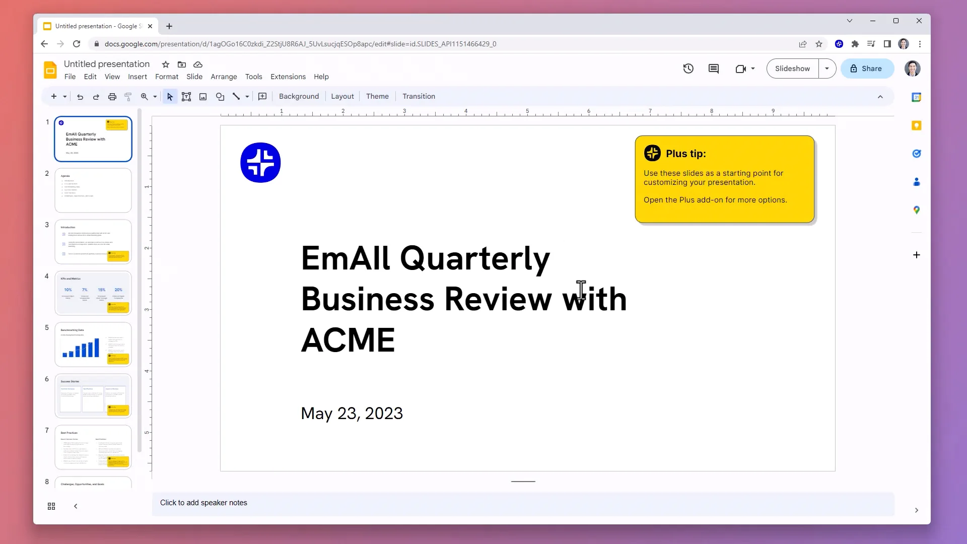 QBR deck with Plus AI on Vimeo