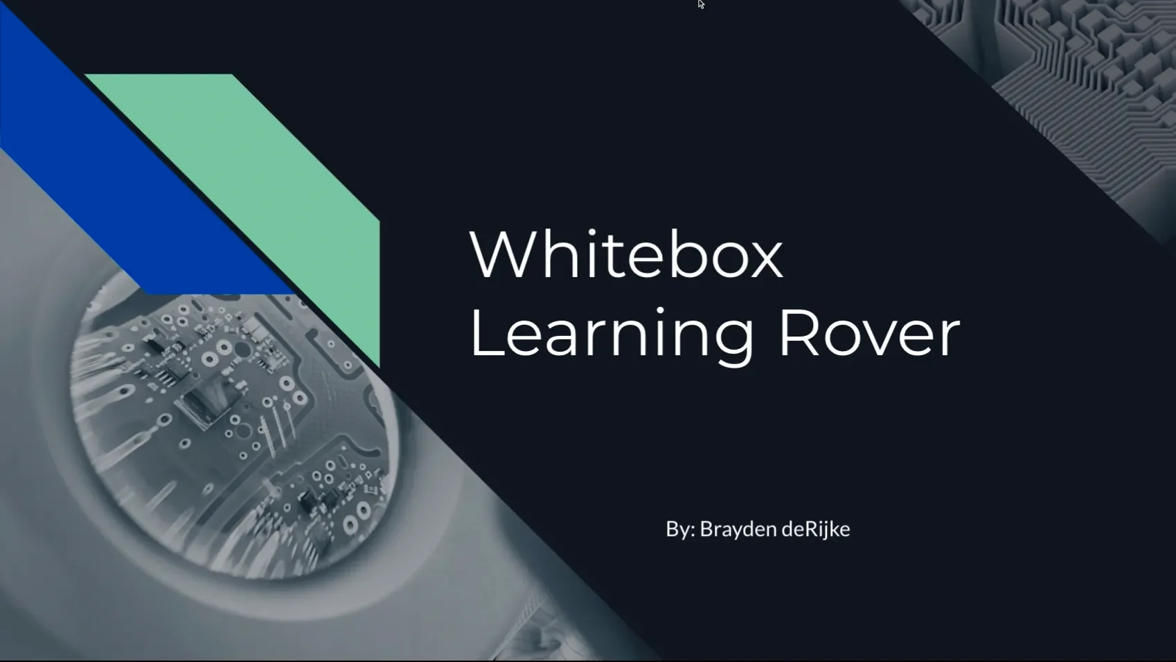 Whitebox Learning Rover
