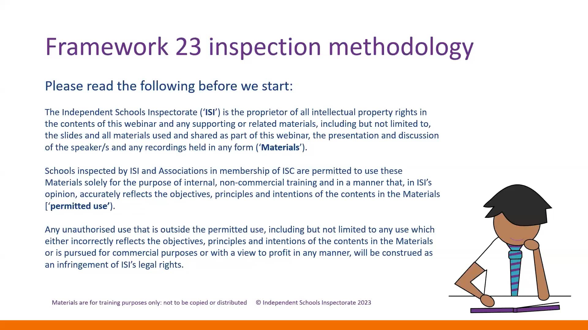 ISI's inspection methodology - Tuesday 23 May 2023 on Vimeo