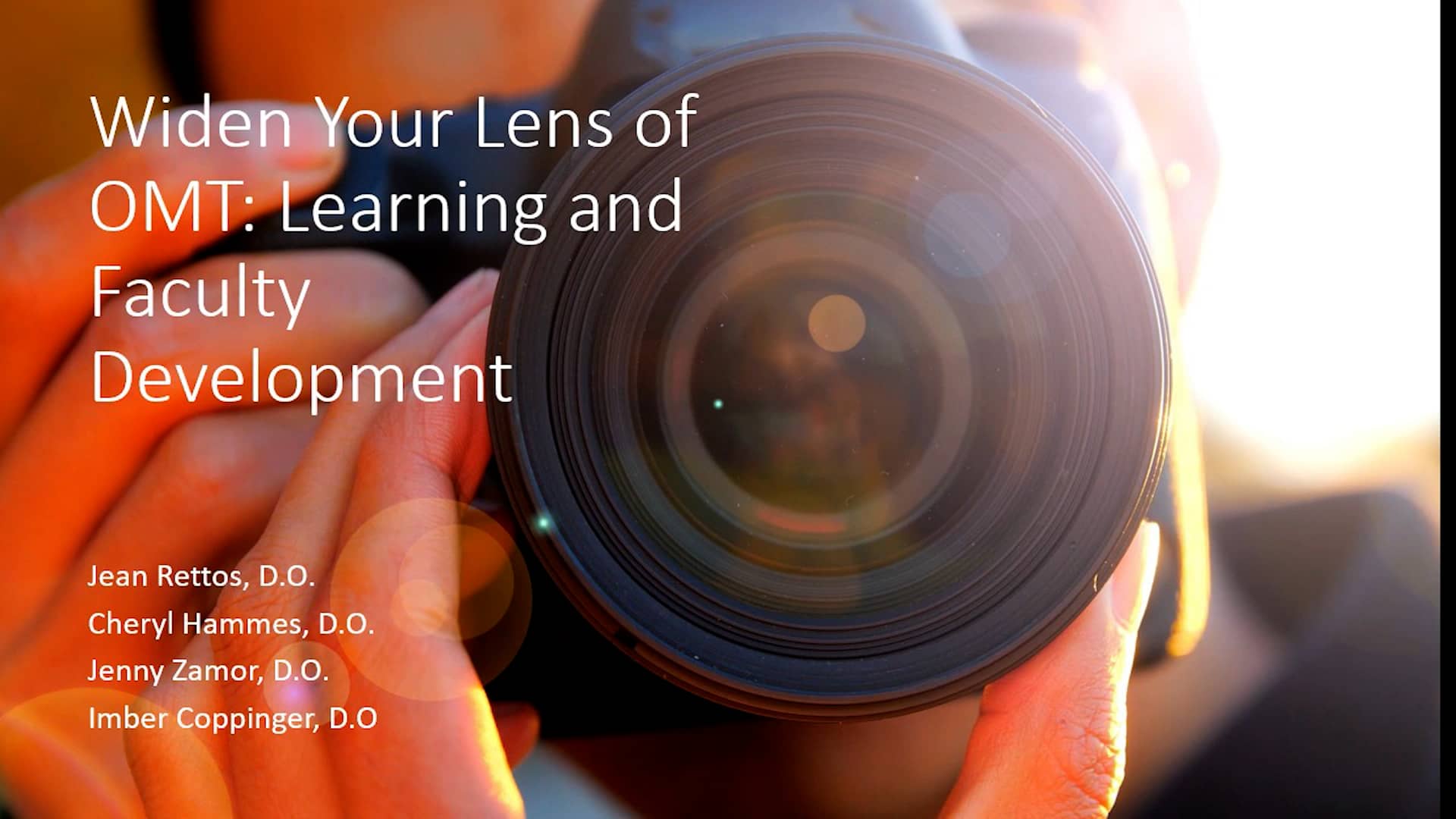 Widen Your Lens of OMT: Learning and Faculty Development - Jean Rettos, DO on Vimeo