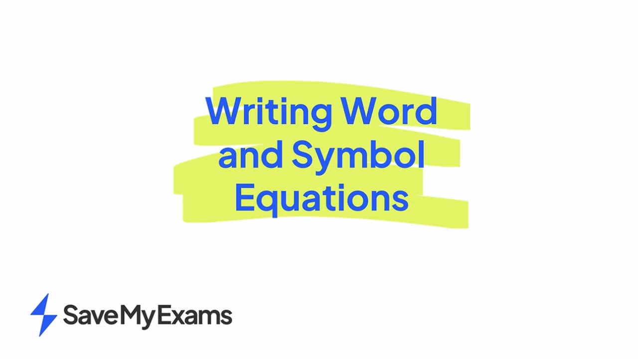 3.1.3.1 EDX GCSE Writing Word and Symbol Equations (S) on Vimeo