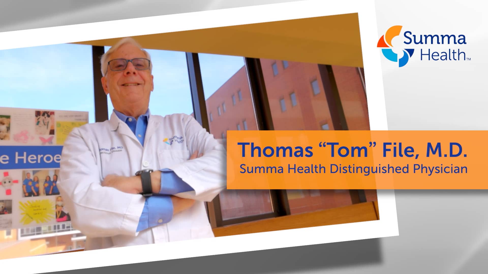 Summa Health - Distinguished Physician Award - Tribute to Dr. Tom File ...