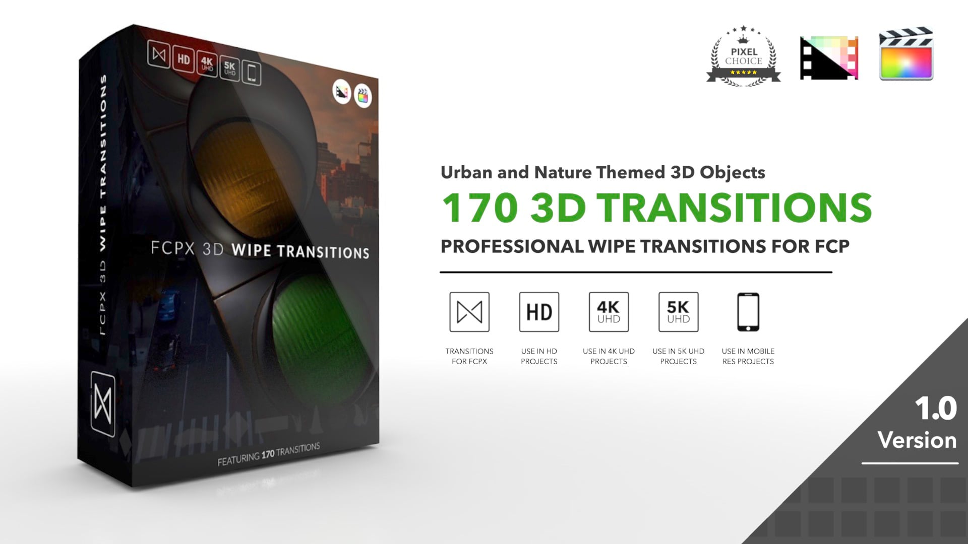 Final Cut Pro X Plugins and Effects - FCPX 3D Wipe Transitions - Professional Transitions for ...