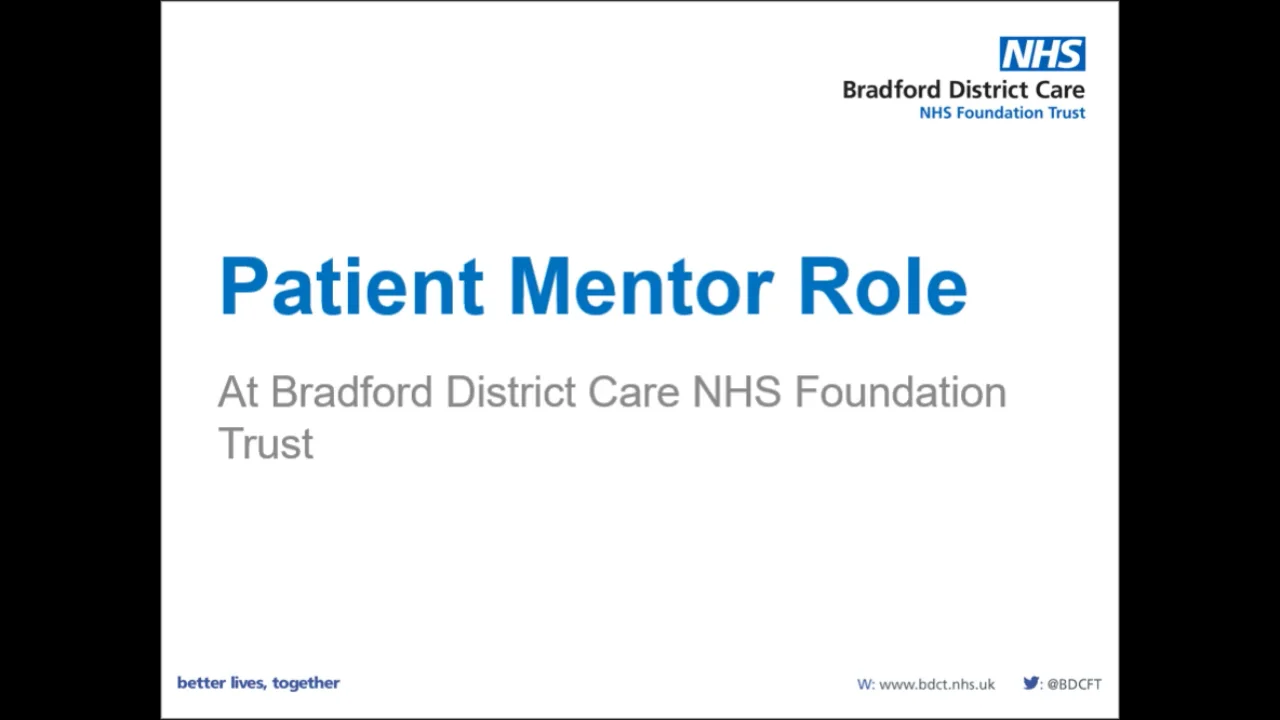 BDCFT Patient Mentor on Vimeo