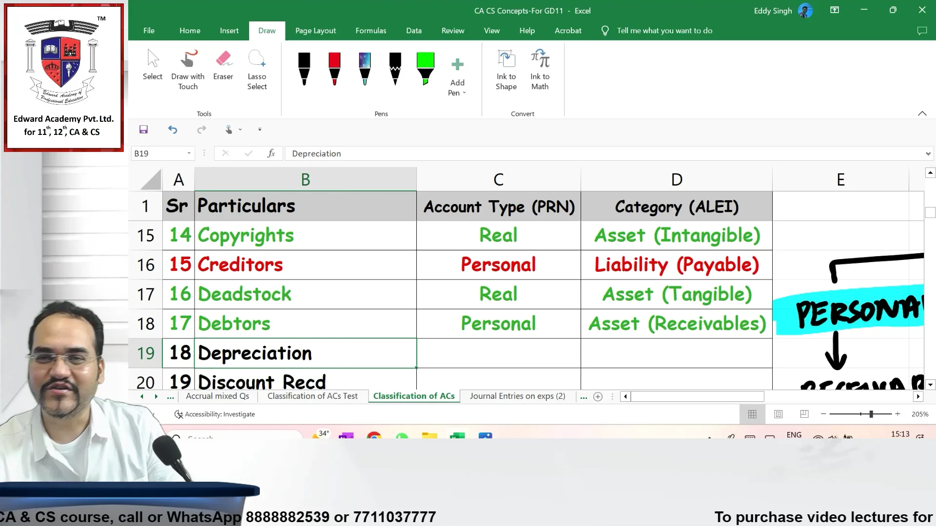 CAF Accounts Basics of Accounting S29 - Classifications of Accounts (5 ...