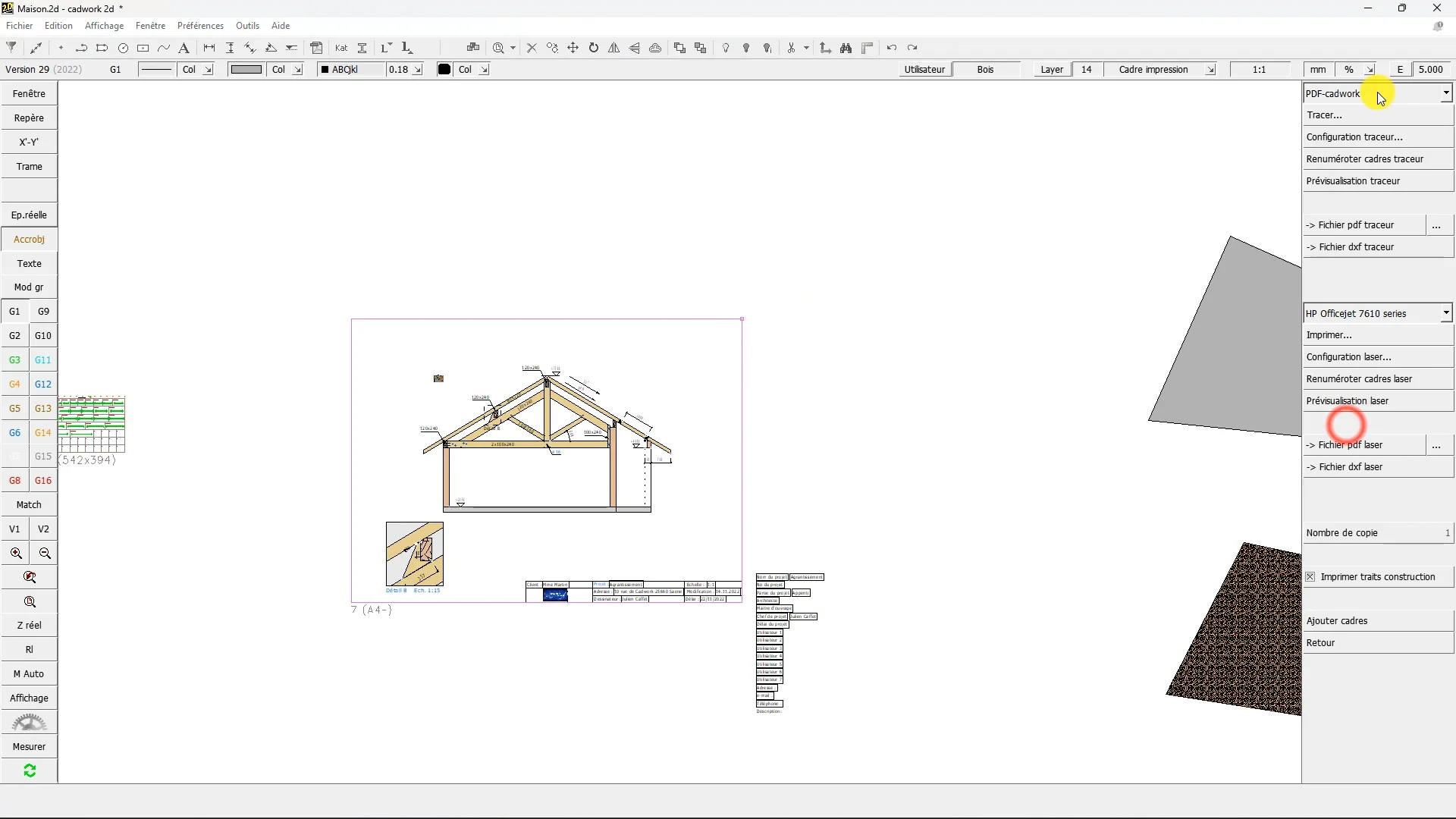 Cadwork 2D - les bases - Module 2D - 10 - Impressions PDF et papier on ...