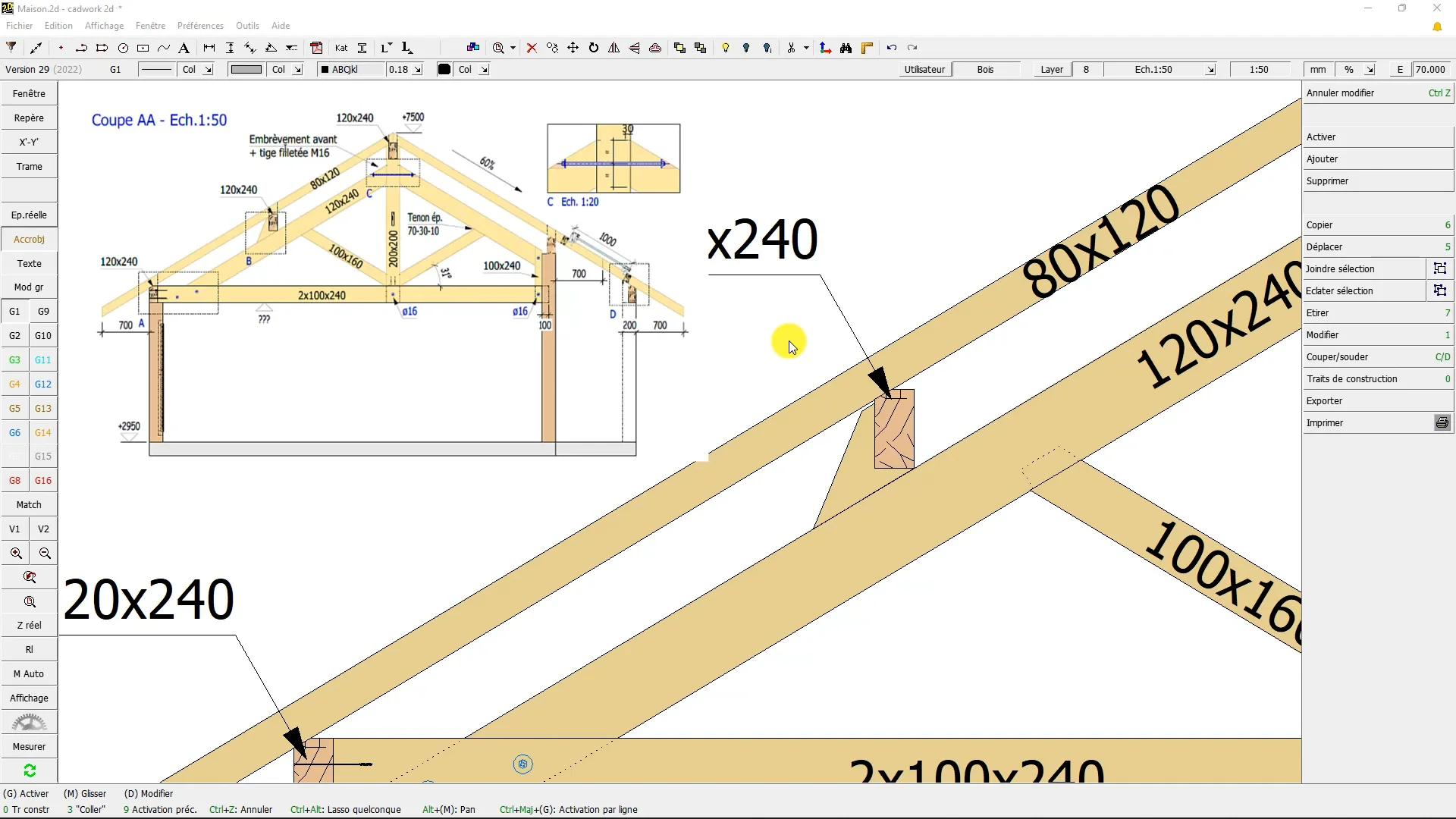 Cadwork 2D - les bases - Module 2D - 07 - Création de détails - Cadre de visualisation on Vimeo