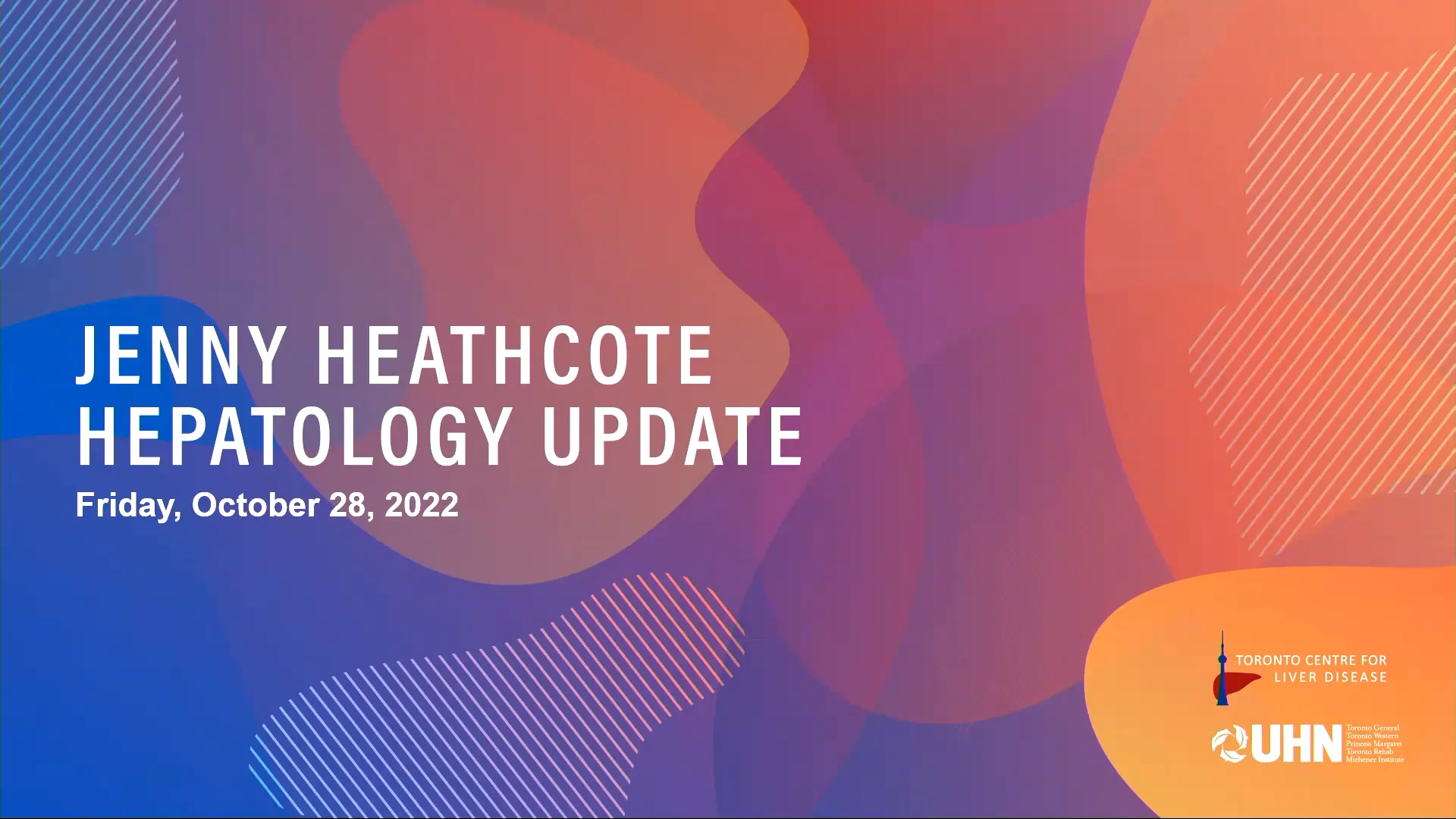 Oct 28th - Jenny Heathcote Hepatology Update Morning Session Part 2 on ...