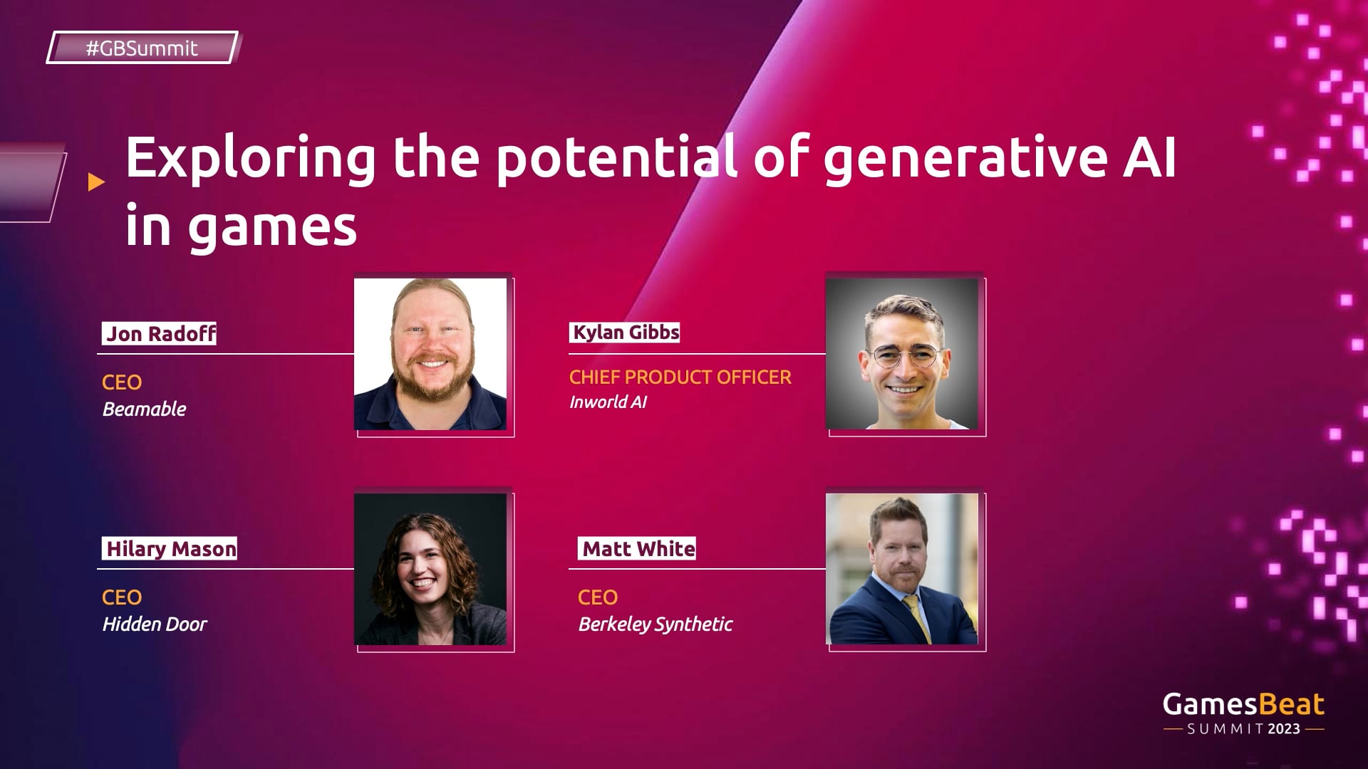 Exploring the potential of generative AI in games on Vimeo