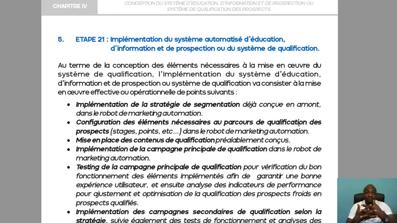 Module 4 - système de qualification - Implémentation qualification - Etape 21 on Vimeo