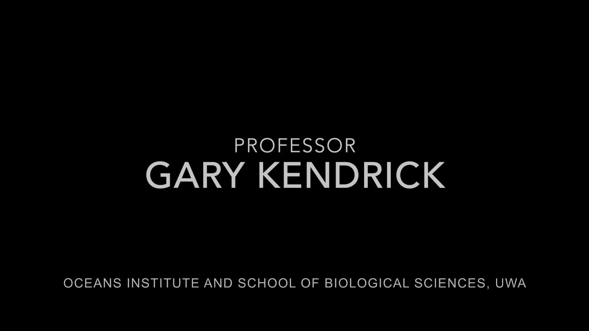 Prof Gary Kendrick FINAL on Vimeo